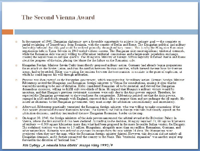 The Second Vienna Award :: Szemlélek